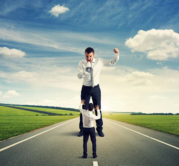 fight between angry man and scared man - Stock Image - Everypixel