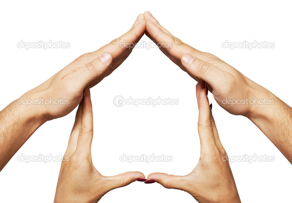 Hand home symbol Stock Photo by ©konstantynov 46631827
