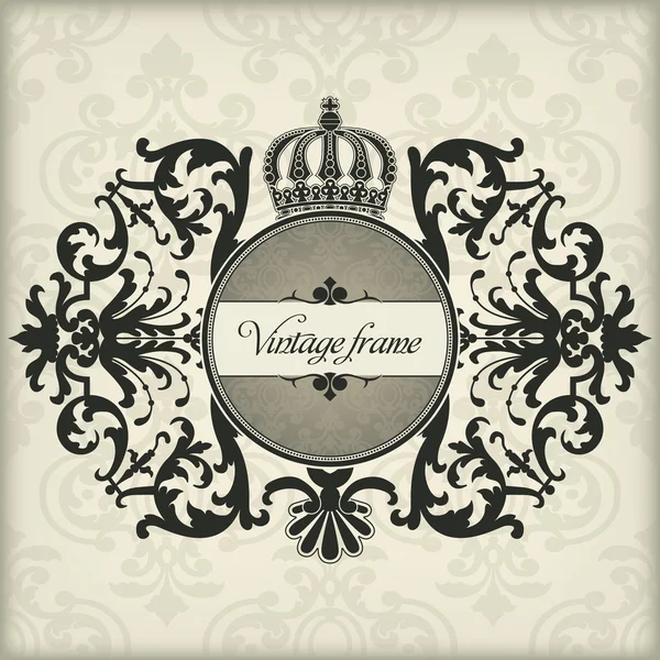 Vintage frame with crown — Stock Vector © konahinab #18422439