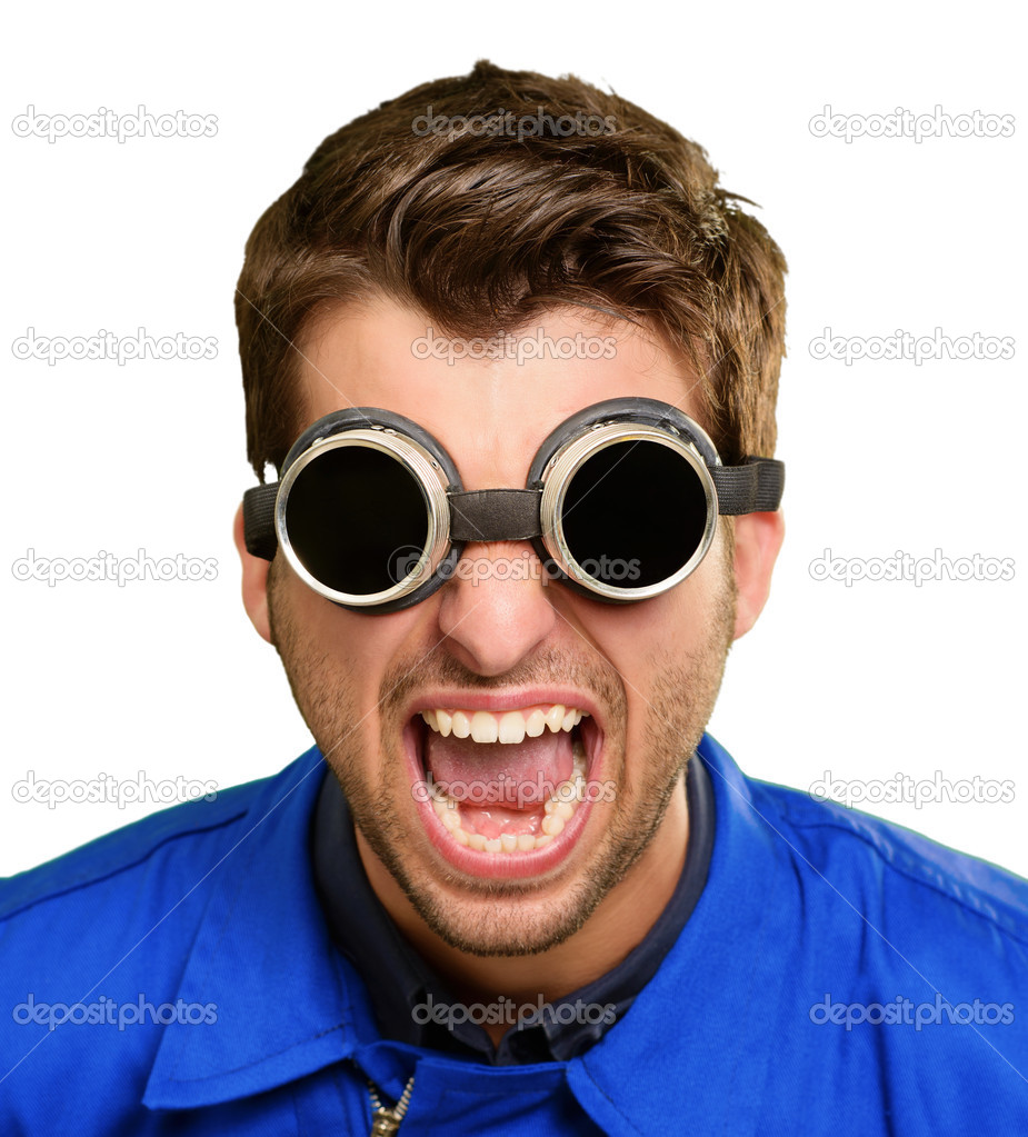 Portrait of an engineer wearing goggle Stock Photo by ©Krakenimages.com ...