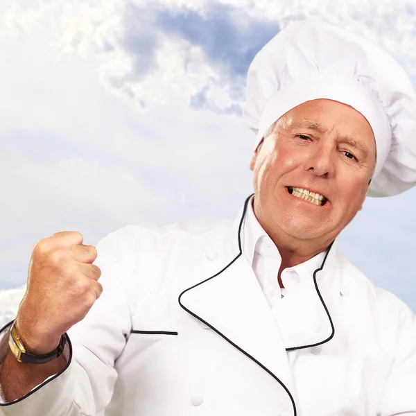 Portrait Of Angry Chef - Stock Image - Everypixel