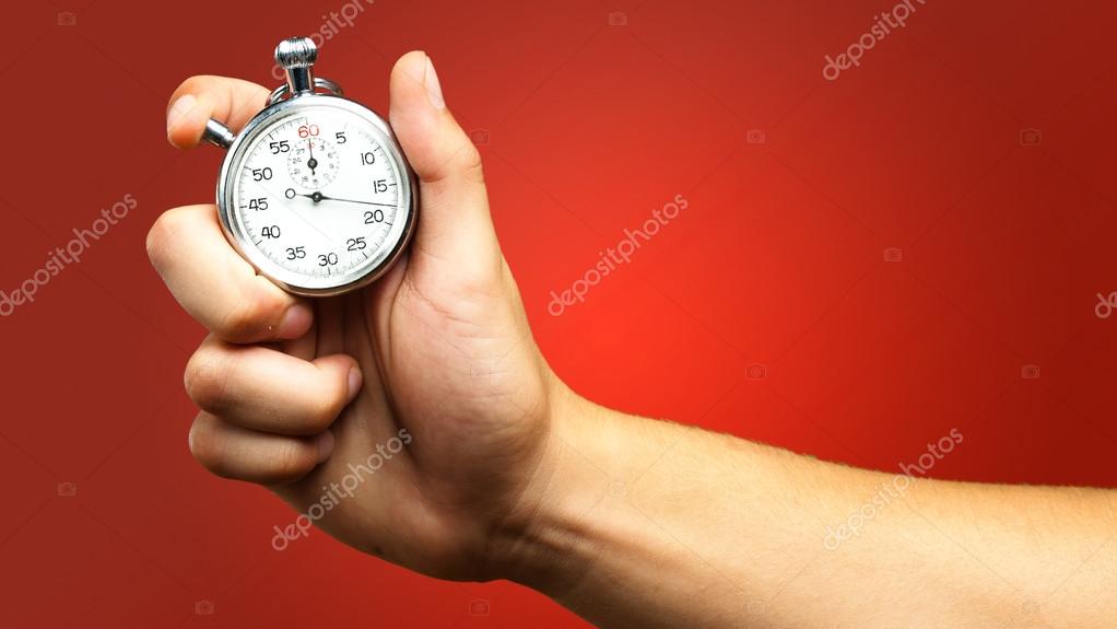 Close Up Of Hand Holding Stopwatch Stock Photo by ©Krakenimages.com ...