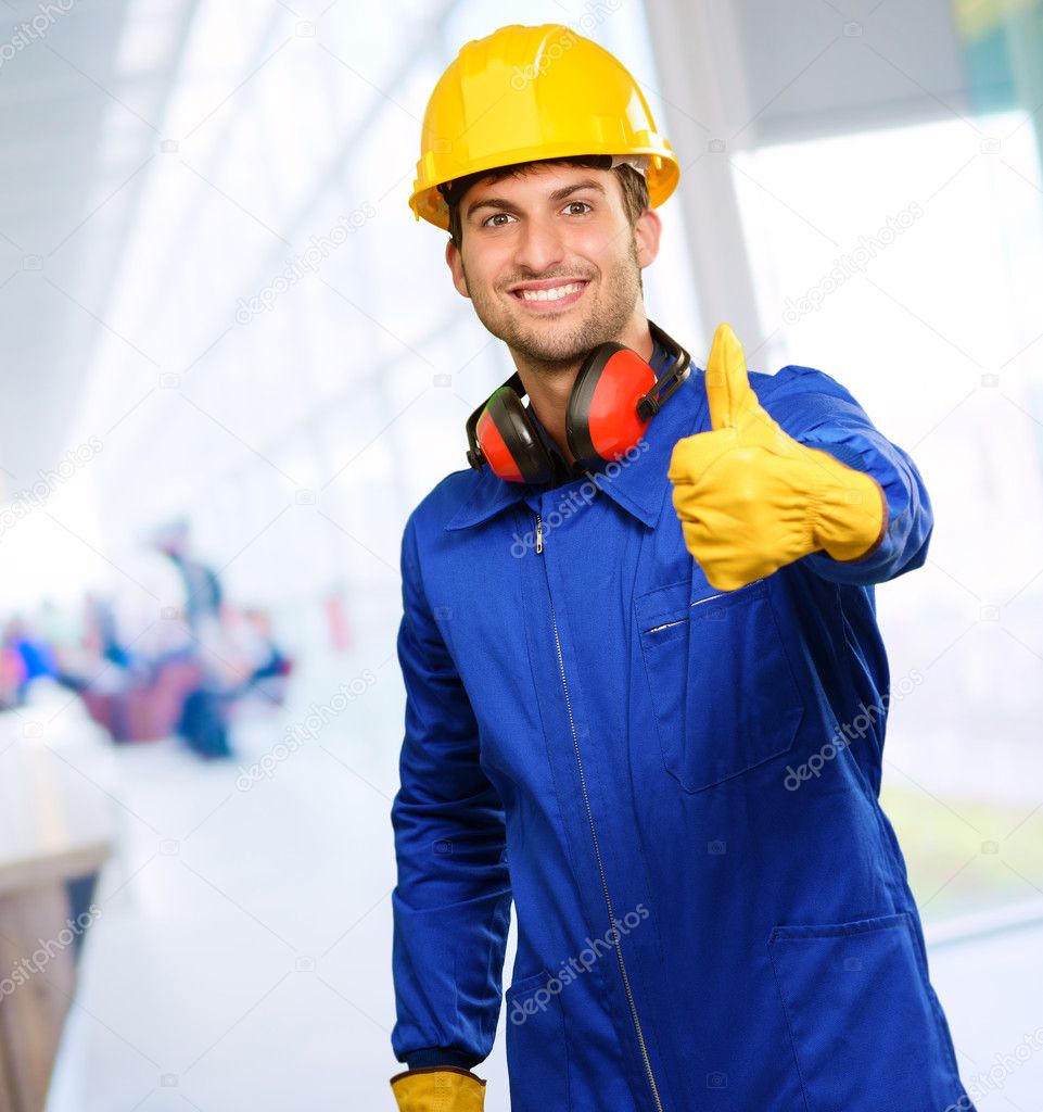 Engineer With Thumb Up Sign Stock Photo by ©Krakenimages.com 18781081