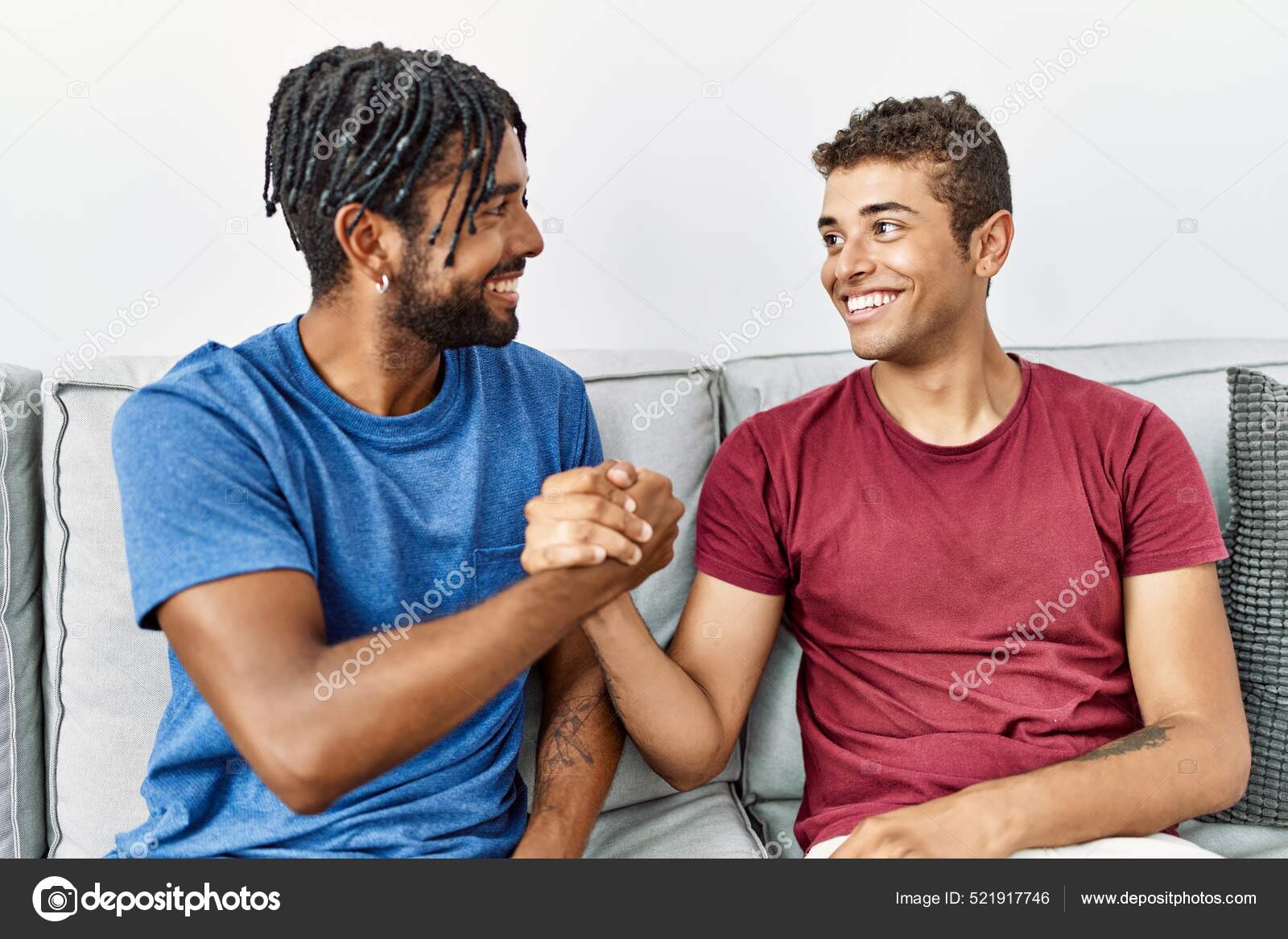 Two Male Friends Hugging