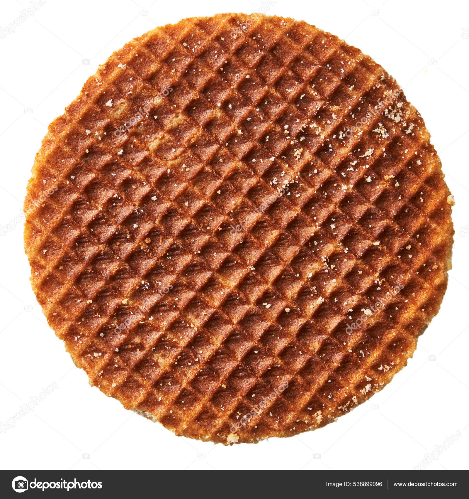 Single Delicious Waffle Isolated White Background — Stock Photo ...