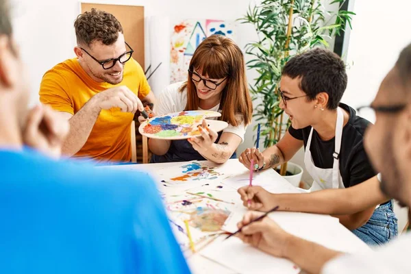 Group of people drawing at art studio. - Stock Image - Everypixel