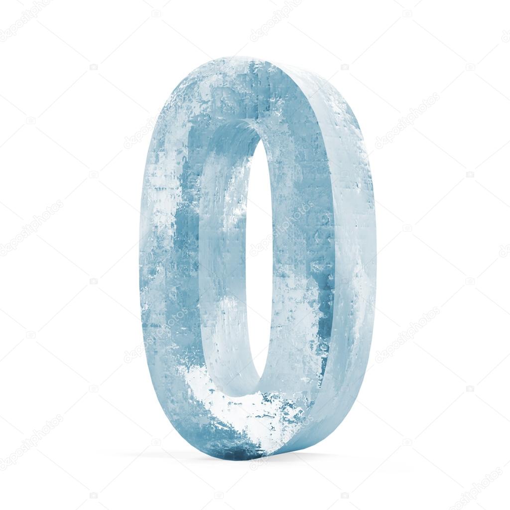 Icy Numbers isolated on white background (Number 0) Stock Photo by ©ras ...
