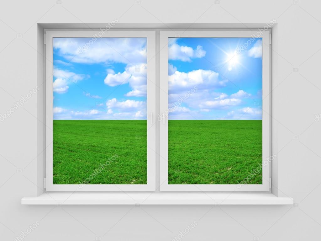 Window with Beautiful Landscape Behind Stock Photo by ©ras-slava 12209136