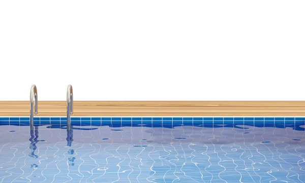 Piscina isolada no fundo branco, com lugar para o seu texto ...