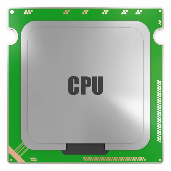 Modern CPU - Central Processing Unit on Wheels isolated on white ...