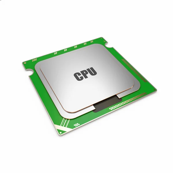Modern CPU - Central Processing Unit on Wheels isolated on white ...