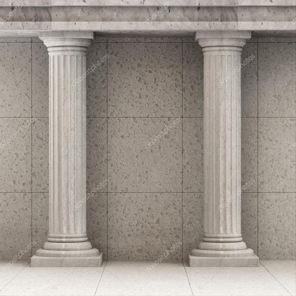 Classic Ancient Interior with Columns — Stock Photo © ras-slava #24039639