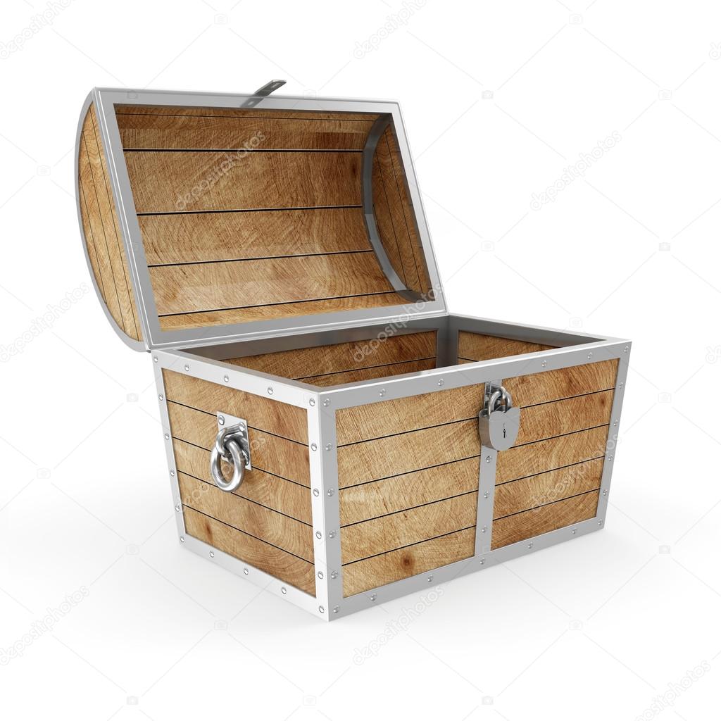 Open the chest on a white background — Stock Photo © ras-slava #46434257