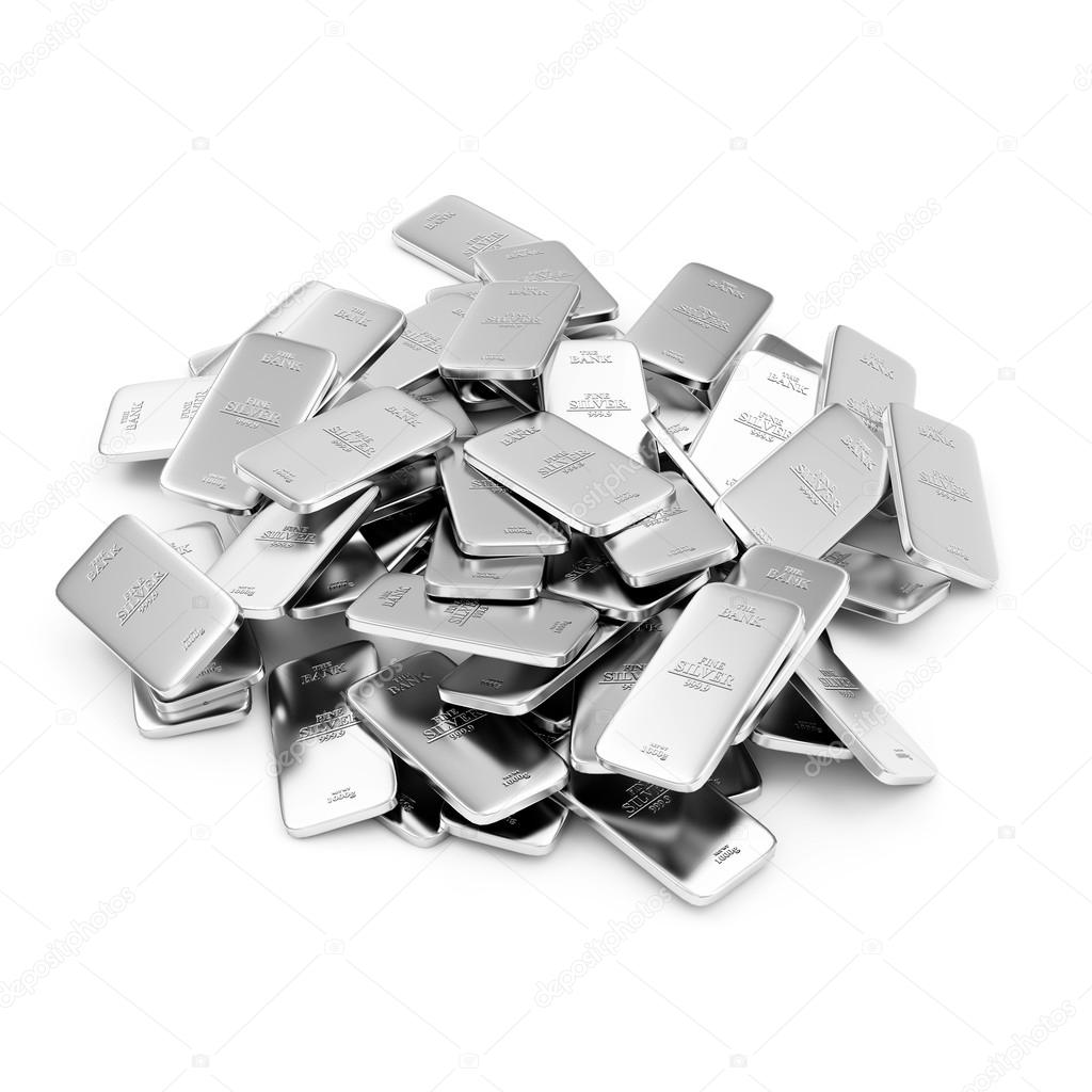 Heap of Flat Silver Bars Stock Photo by ©ras-slava 47499461