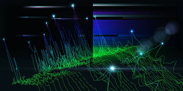 Abstract Technology Background Polygonal Diagram Grid Blurred Lines Dark Big — Stock Photo ...