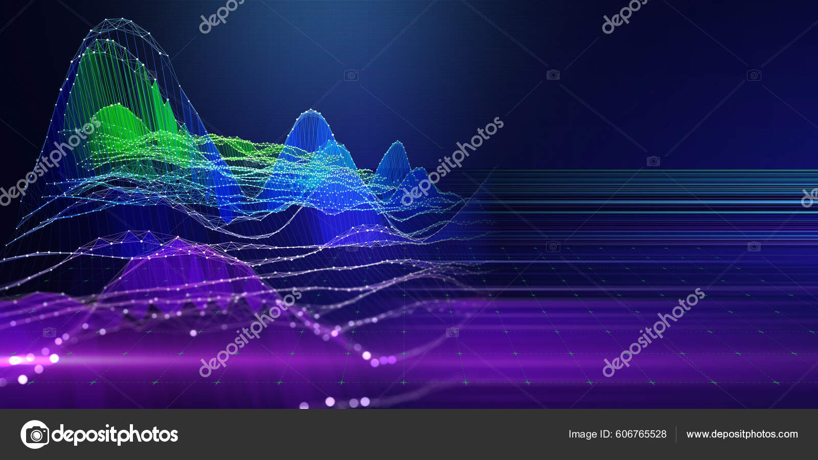Abstract Background Wireframe Noise Grid Color Blurred Lines Blue Presentation — Stock Photo ...