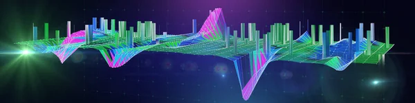 Abstract background polygonal grid with color blurred lines. Presentation concept of color ...