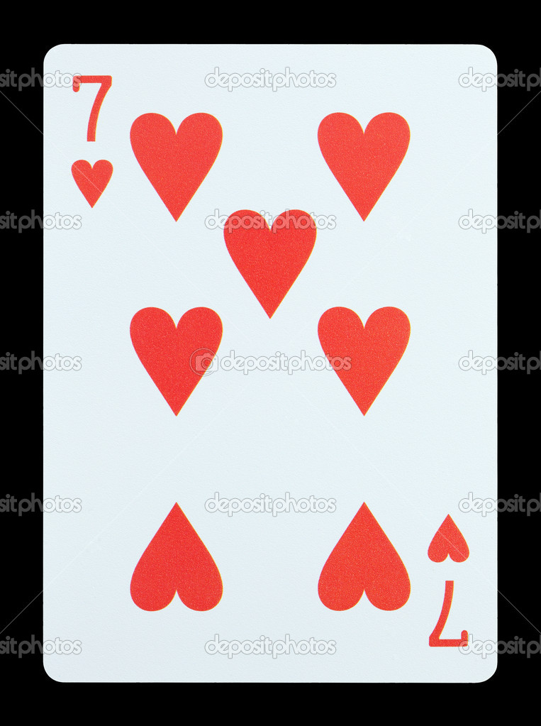 Playing cards - Seven of hearts — Stock Photo © foto76 #18242221 Playing cards - Seven of hearts — Stock Photo © foto76 #18242221