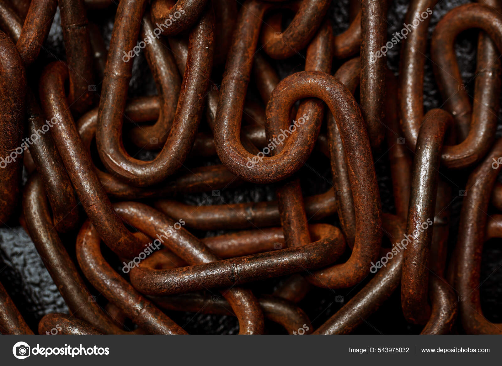 Long Iron Chain Studio Stock Photo by ©prohor08 543975032