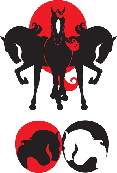 Three horses Vector Images | DepositPhotos