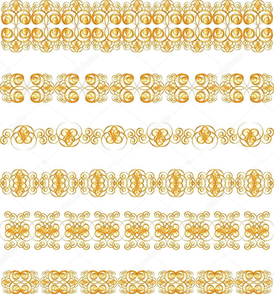 Imágenes: de bordes dorados | bordes dorados — Vector de stock ...