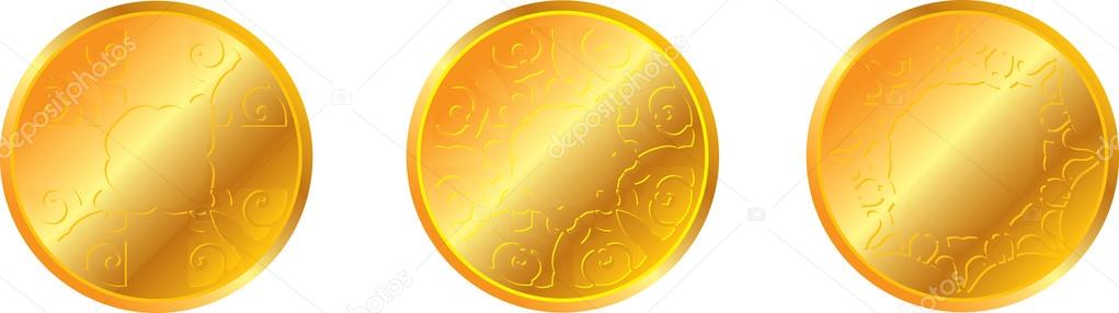 Gold coins Vector Art Stock Images | Depositphotos