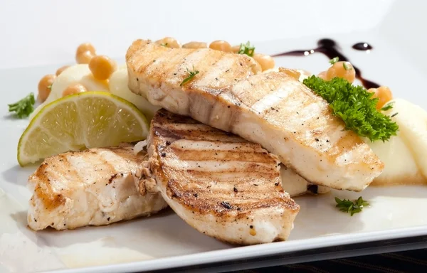 Pez mantequilla a la parrilla w pur de papa 2024