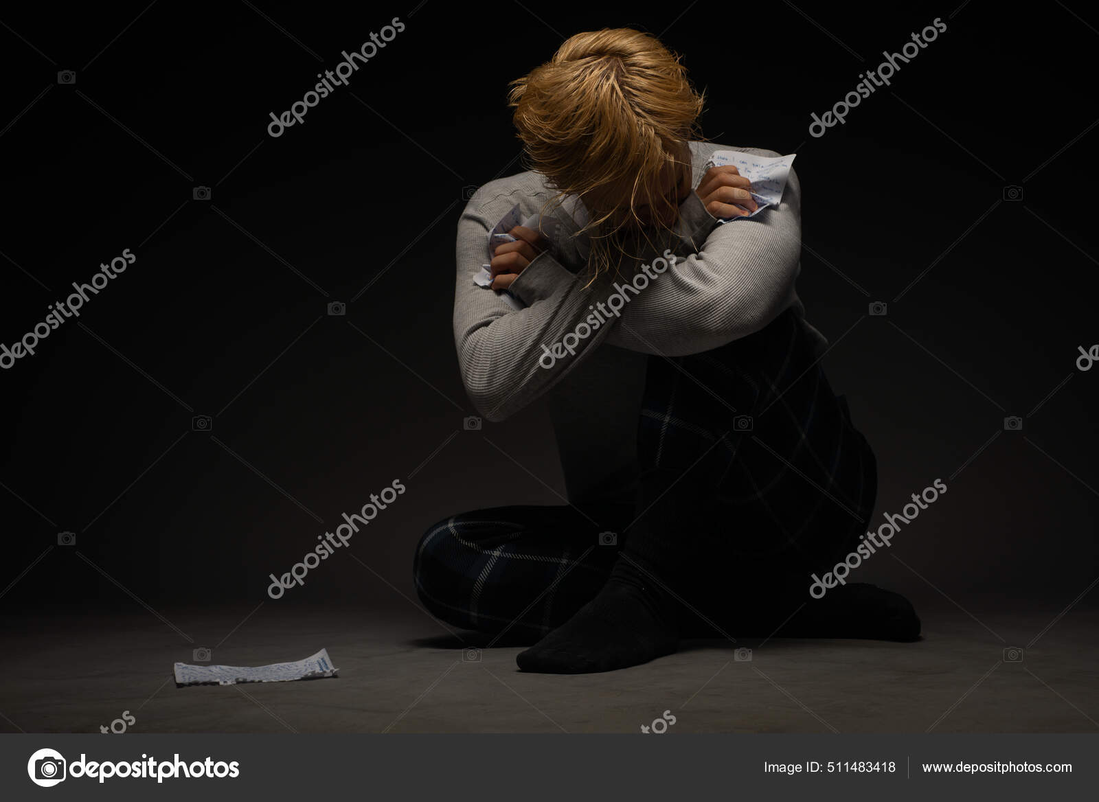 Sad Boy Crying Hard Suffering Much Letters Stock Photo by ©gorgev 511483418