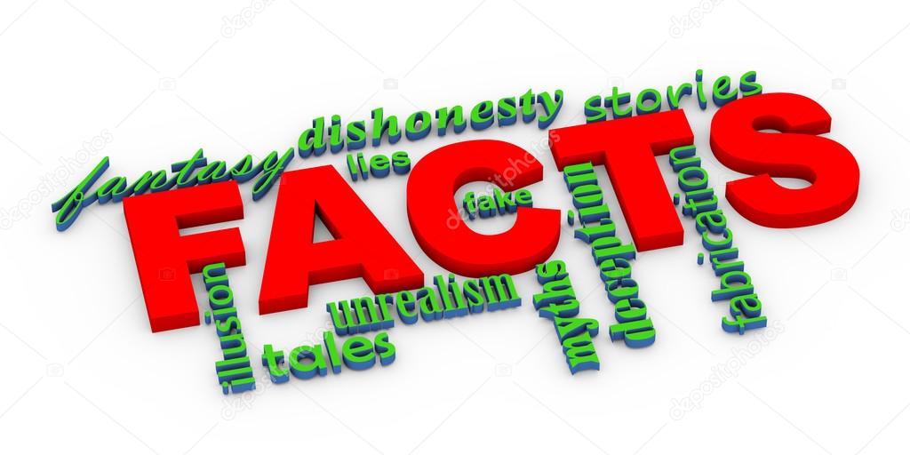 3d facts vs lies wordcloud — Stock Photo © nasirkhan #30318603