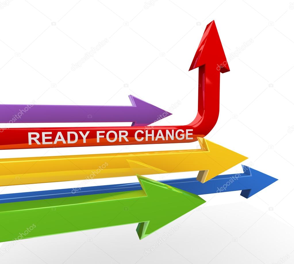 3d ready for change arrow Stock Photo by ©nasirkhan 30318635