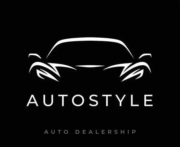 Auto Company Logo Vector Design Concept with Sports Car Silhouette ...