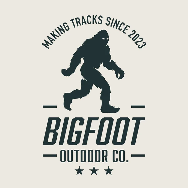 Bigfoot Logo Design Sasquatch Brand Icon Yeti Symbol Wood Ape Stock ...