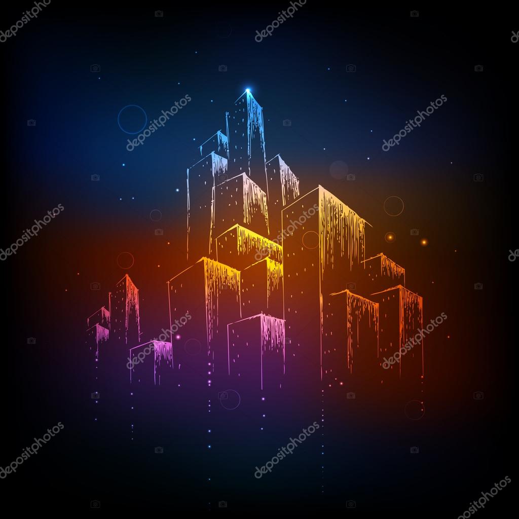 Colorful City Stock Vector by ©vectomart 12534081