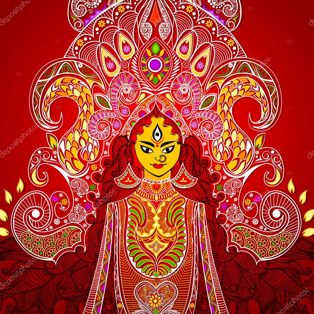 Durga Puja Stock Vector Image by ©vectomart #13521556