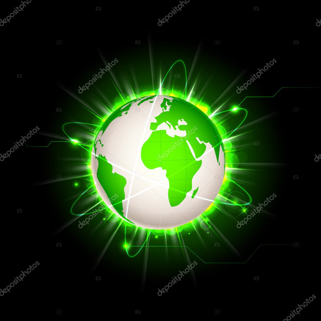 Glowing Earth Stock Vector Image by ©vectomart #19909009
