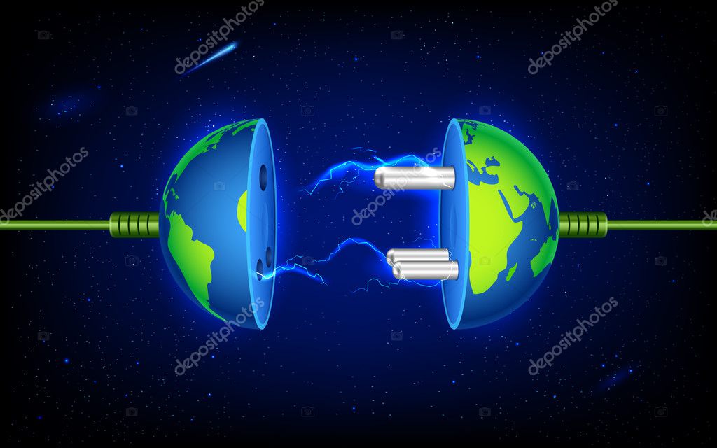 Earth Plug Stock Vector Image by ©vectomart #19911233