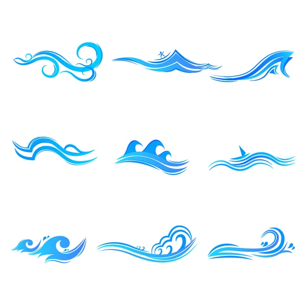 Blue sea waves — Stock Vector © Seamartini #9929893