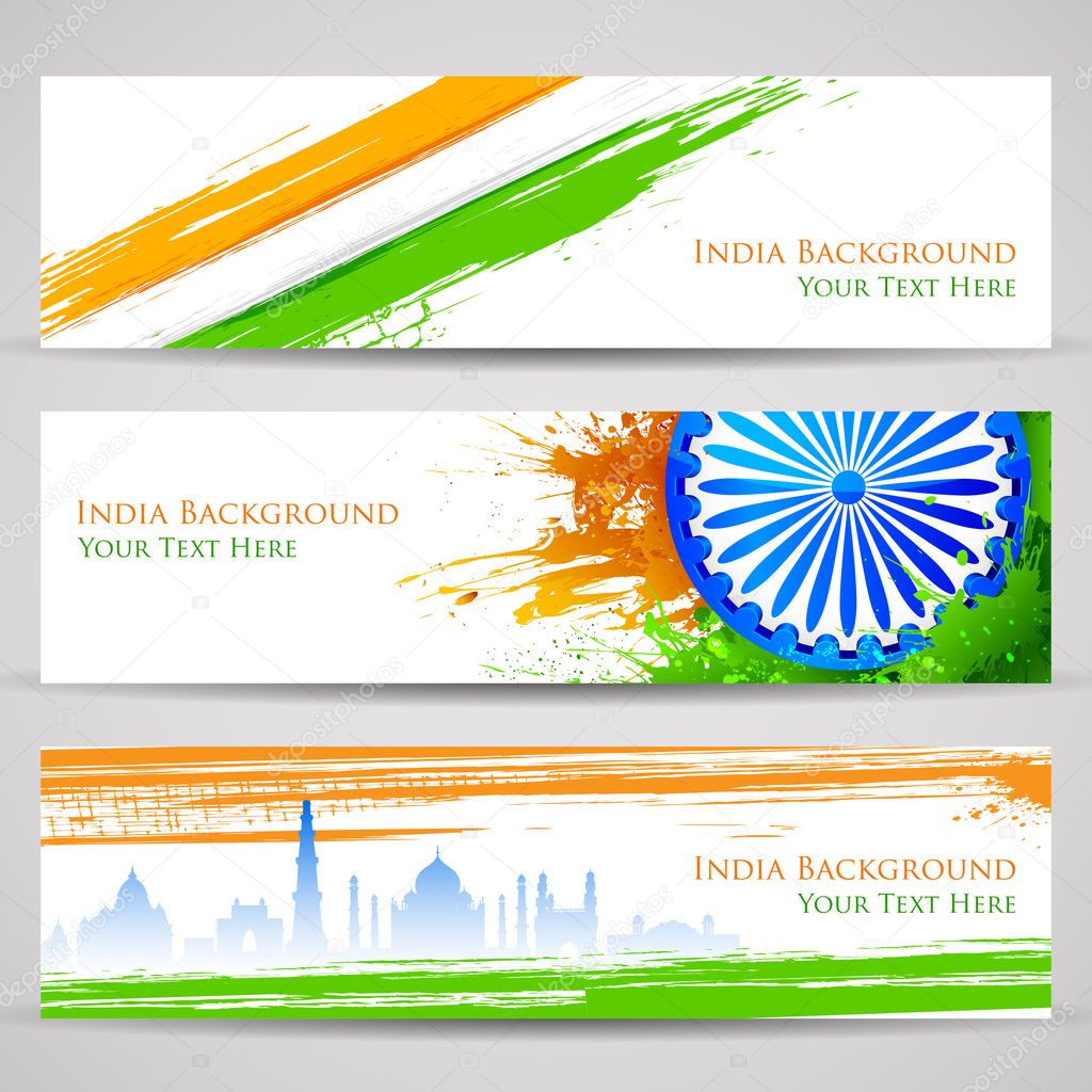 Banner and Header for India Celebration Stock Vector by ©vectomart 29422533