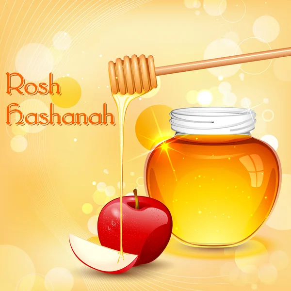 Rosh Hashanah Apples And Honey Cartoon
