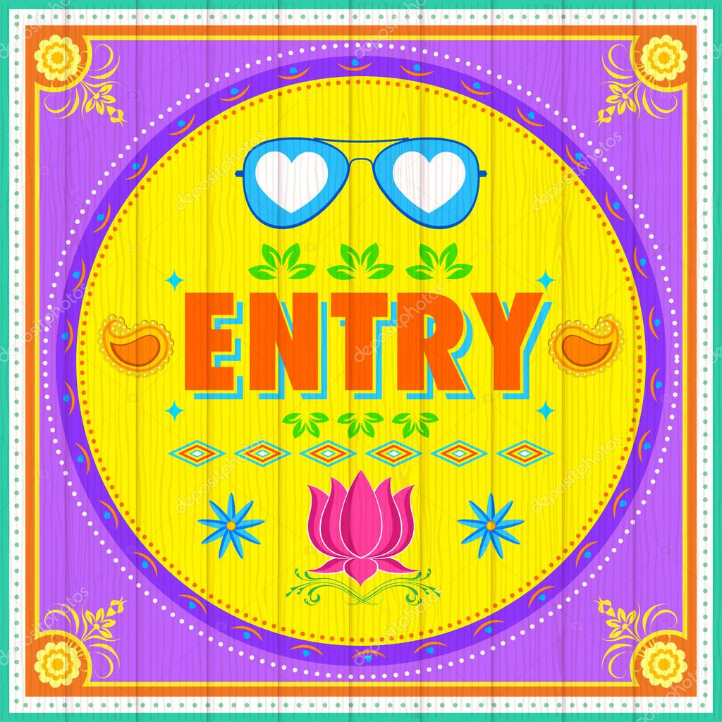 Entry Poster Stock Vector Image by ©vectomart #36568945