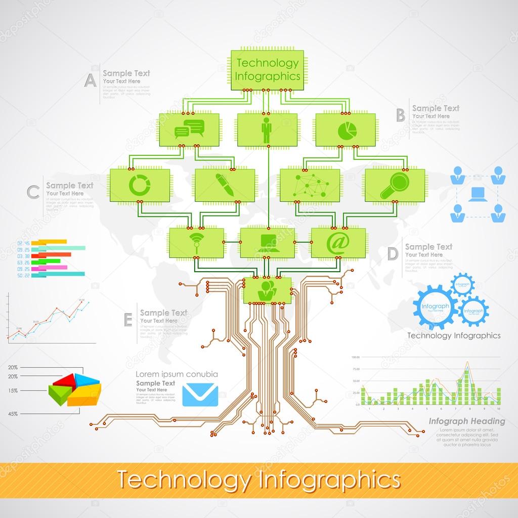 Technology Infographics — Stock Vector © vectomart #36634343