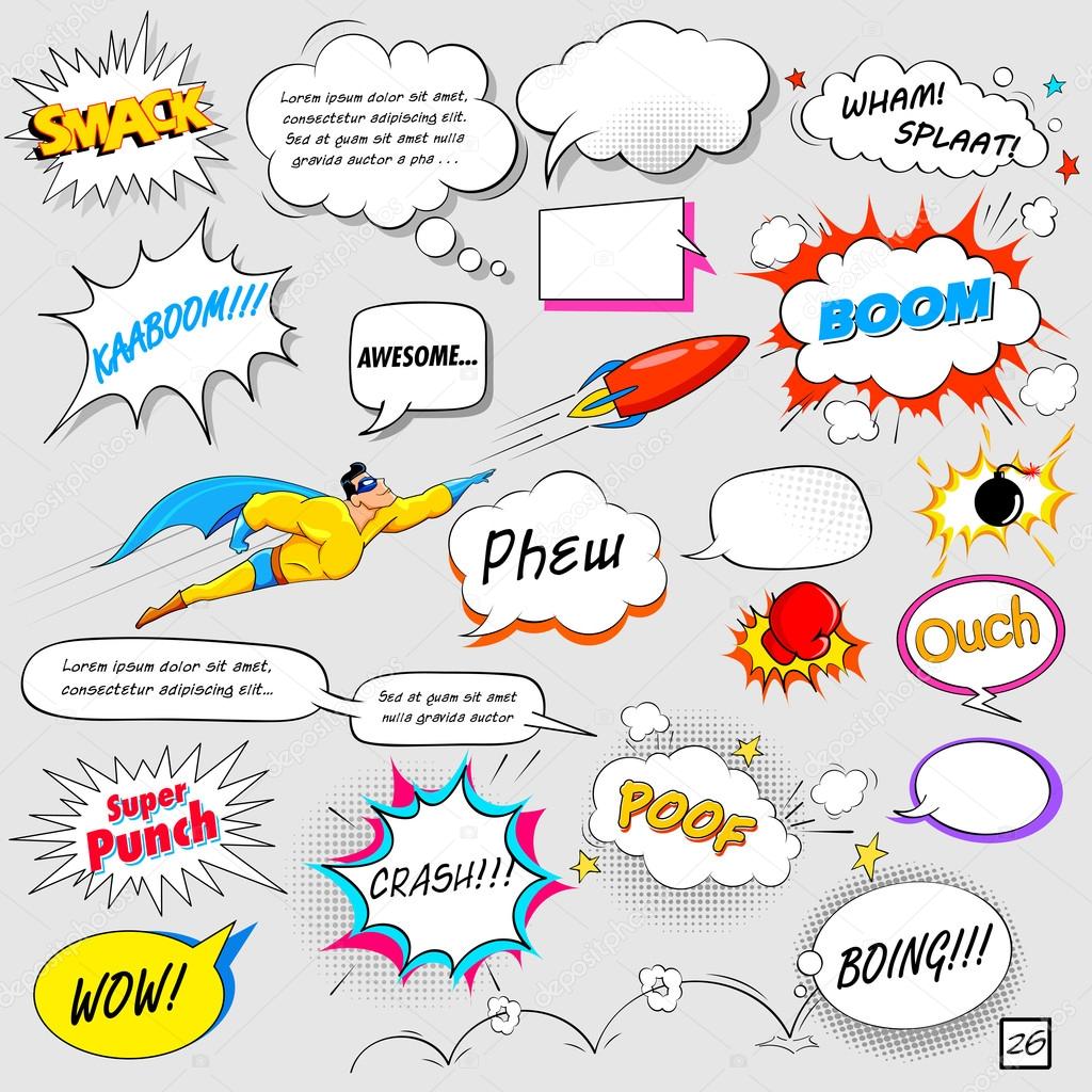 Comic Speech Bubble Stock Vector Image by ©vectomart #46404531