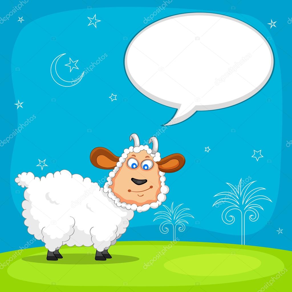 Sheep wishing Eid mubarak Stock Vector Image by ©vectomart #48689781