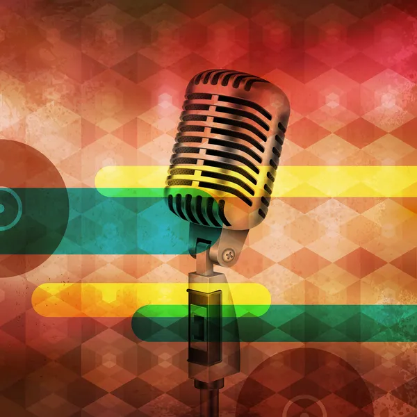 Vintage Microphone on abstract background Stock Vector Image by ...