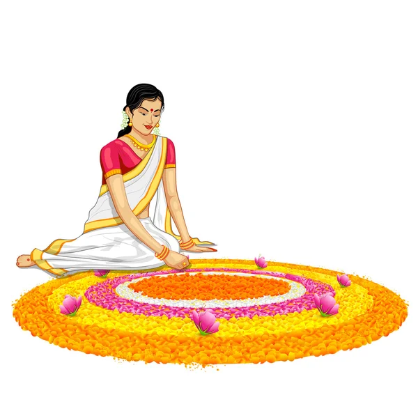 Onam rangoli Vector Art Stock Images | Depositphotos