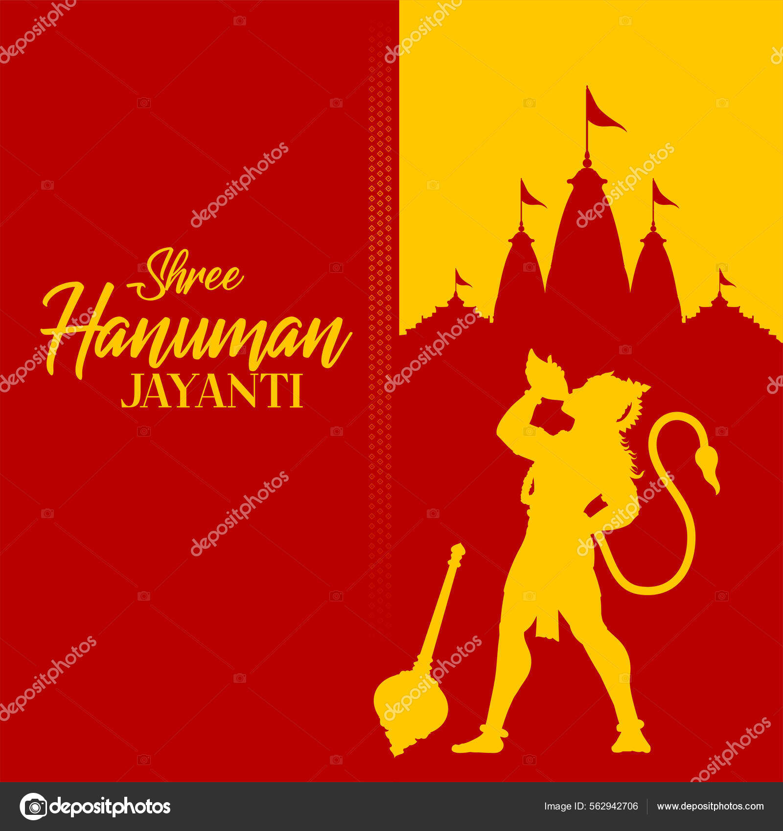 Illustration Lord Hanuman Religious Background Hanuman Jayanti Festival ...