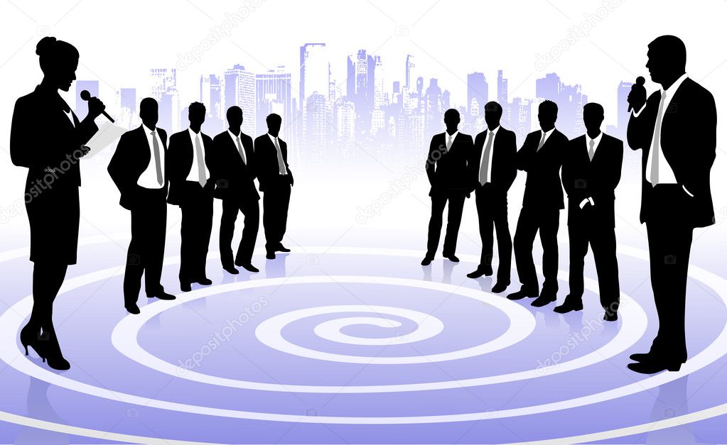 Talk-show in studio — Stock Vector © matc #18254217