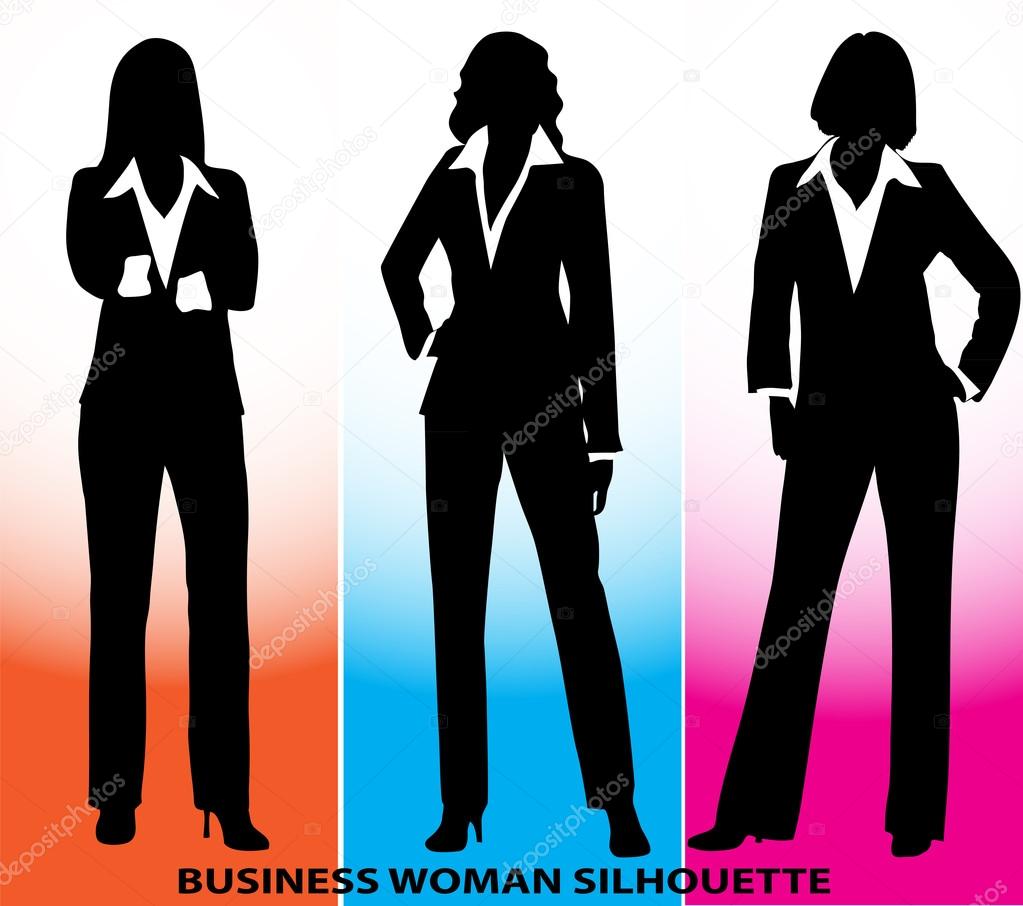 Business Woman Silhouette Vector