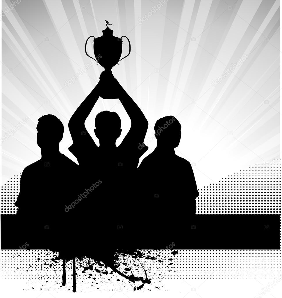 Silhouette of the champion — Stock Vector © matc #24942349