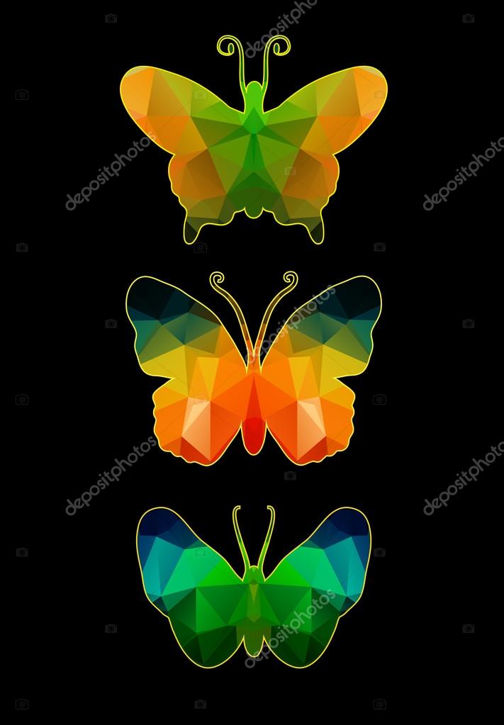 Butterflies of polygons Stock Vector Image by ©matc #39585577